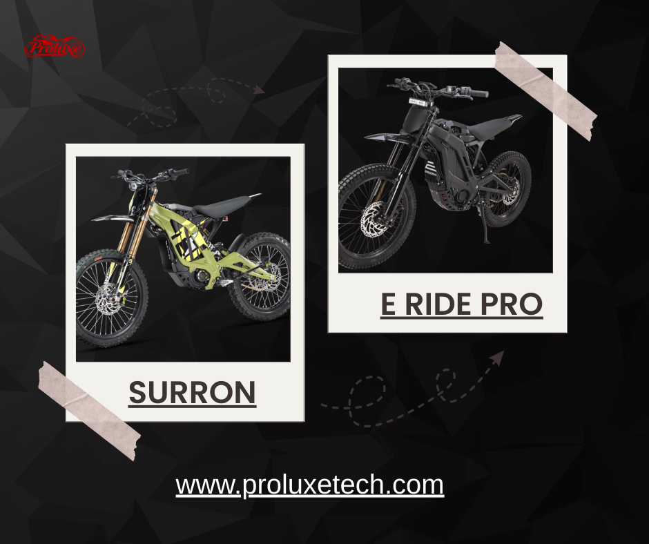 E Ride Pro vs Surron: Electric Dirt Bikes 2026 – ProluxeTech